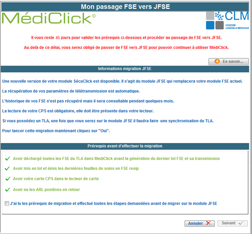 Le passage de FSE vers JFSE
